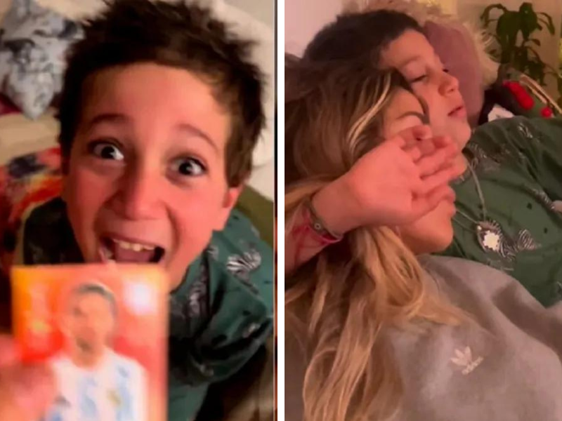 La idivertida reacción de Momo, hijo de Jimena Barón, cuando consiguió ...