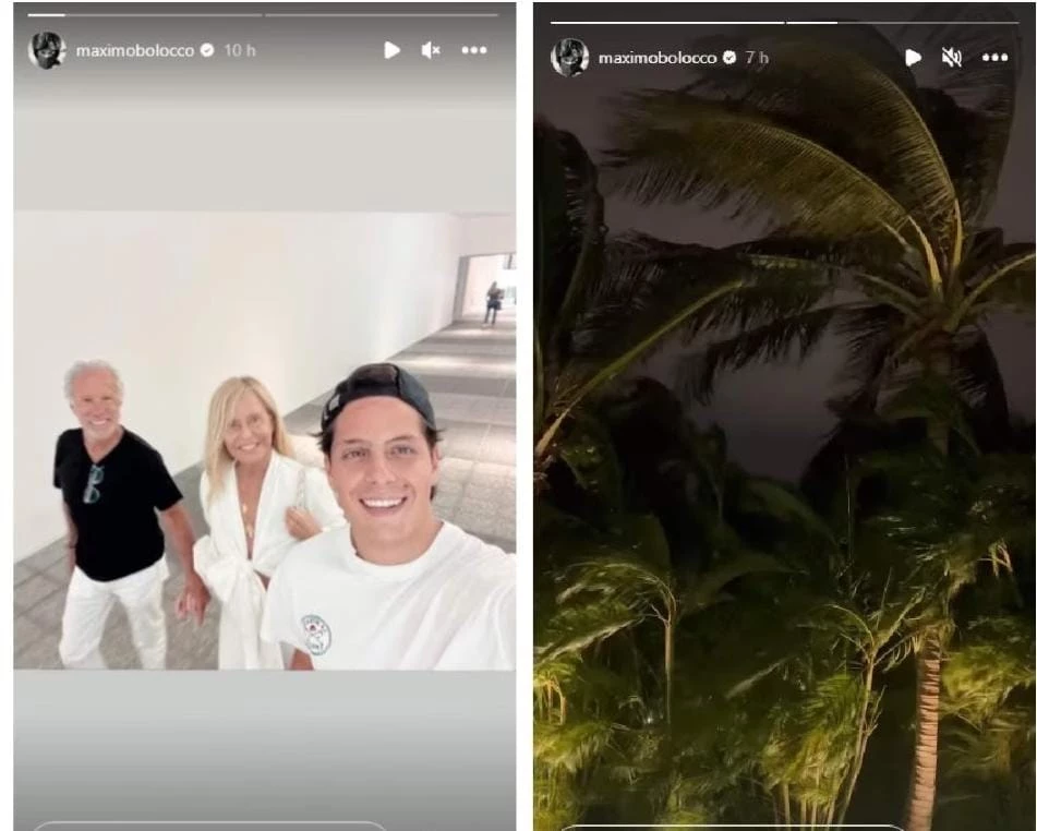 Máximo Menem vacacionó con Cecilia Bolocco y su papá por elección – GENTE Online